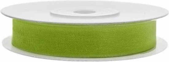 Satin Ribbon lint 12 mm rol 25 meter kleur: Mos groen | bol