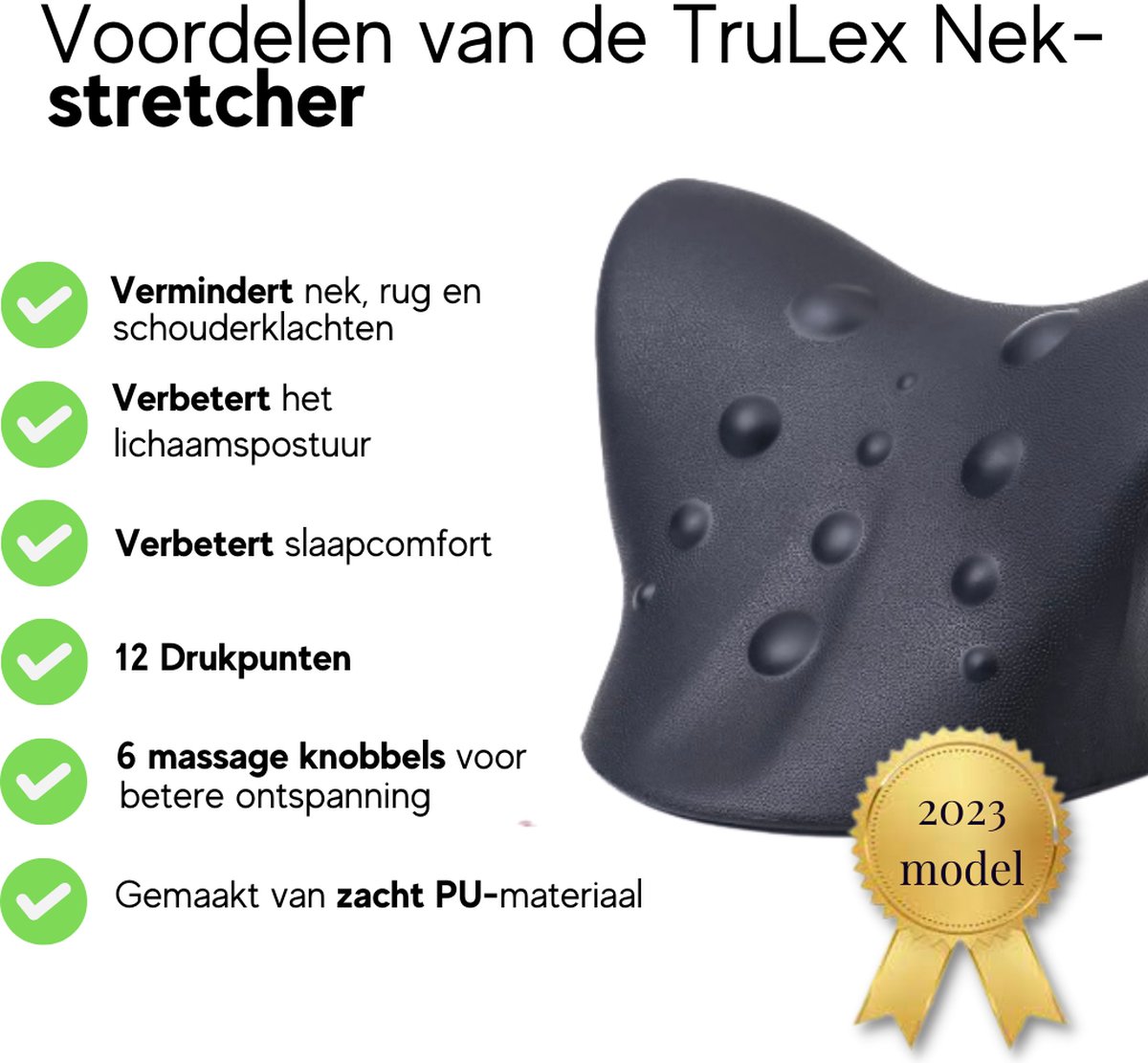 TruLex® Nekstretcher - Massagekussen - Shiatsu Massagekussen ...
