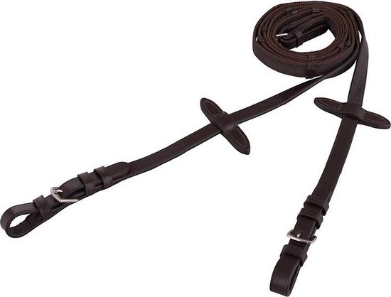 Premiere Linnen teugel 19mm anti-slip Brown - Full | Teugels paard ...