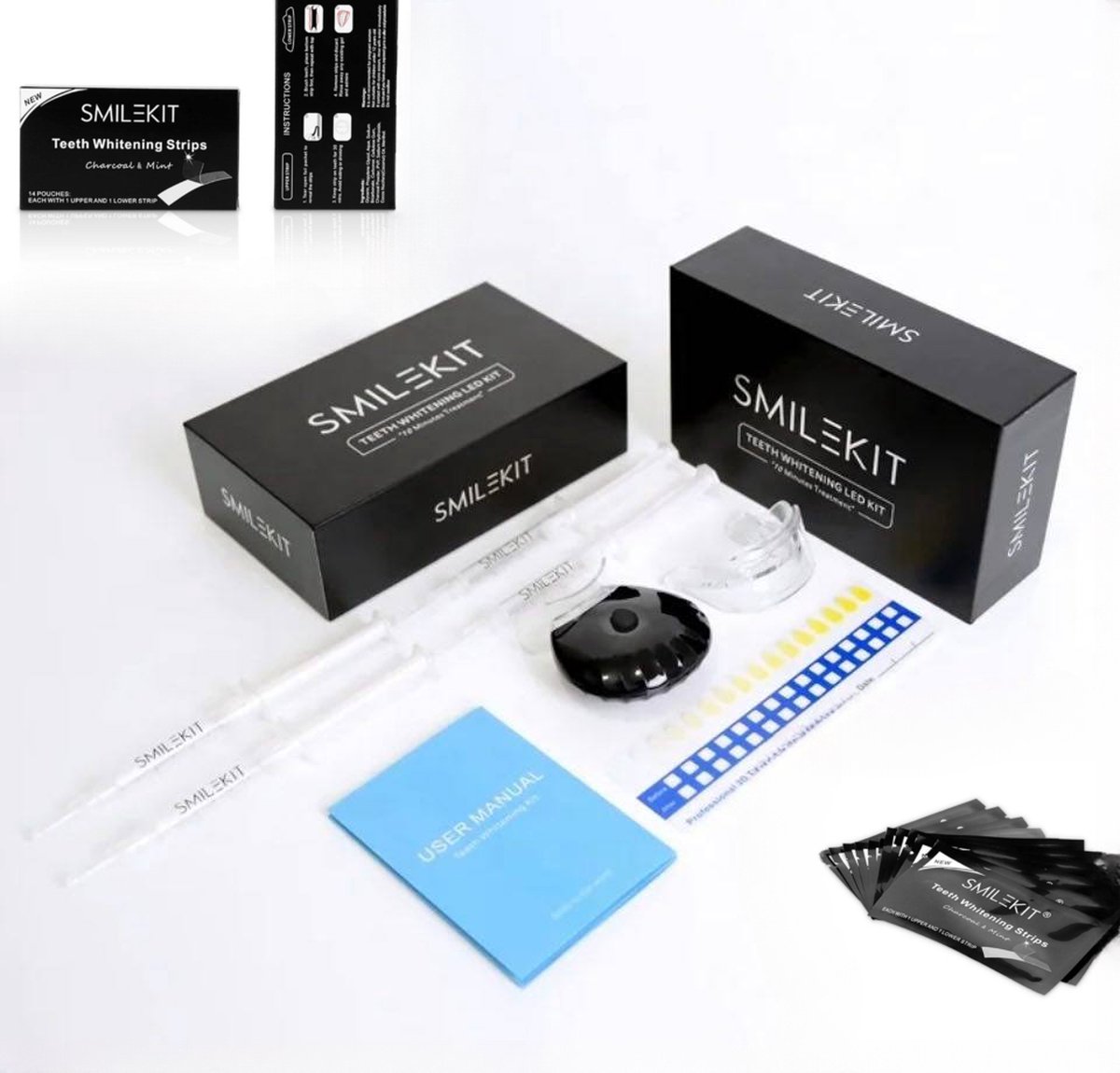 smilekit Tandenbleekset -incl 14 stuks whitening strips - Zonder ...