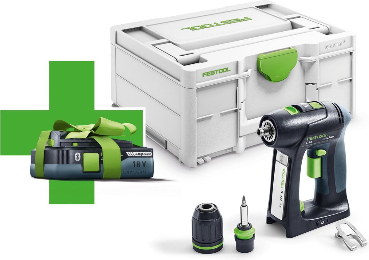 Festool C 18-Basic-4,0 - Promo 2022 - 18V Li-Ion accu schroefboormachine set in... | bol
