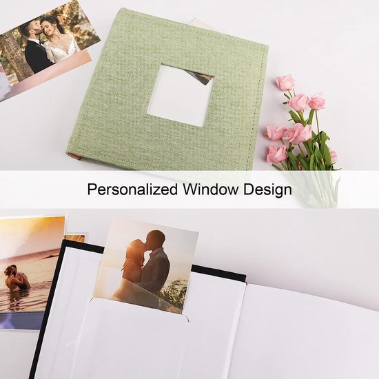 Fotoalbums 10x15 200 Zakken Linnen Frame Cover met Memo Gebieden ...