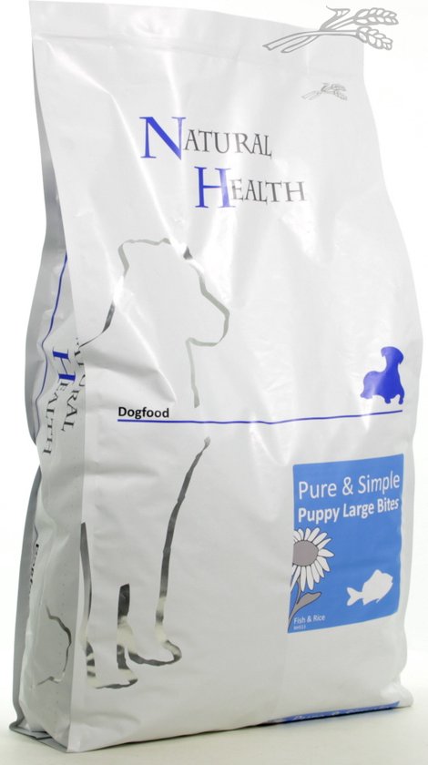 Natural Health hondenvoer Puppy Large Bite Vis 12,5 kg - Hond | bol