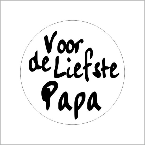 Sticker - "Voor de liefste papa" - Vaderdag - Etiketten - 39mm Rond ...