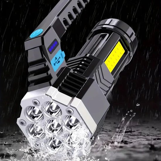 High Power LED Flashlight,Powerful USB Rechargeable Torch,Portable ...