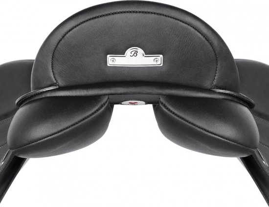 BATES VZ ZADEL DUBBEL LEDER CAIR - 43CM - 17 INCH - ZWART | bol