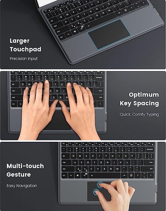 MoKo Type Cover Fit Microsoft Surface Pro 9/Pro 8/Pro X 13 Inch | bol.com