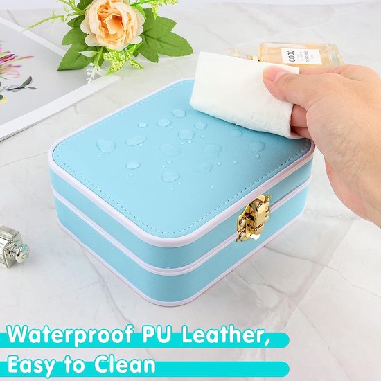 Reiskoffer: draagbare organizer van PU-leeg voor voor- en onderkant met ...