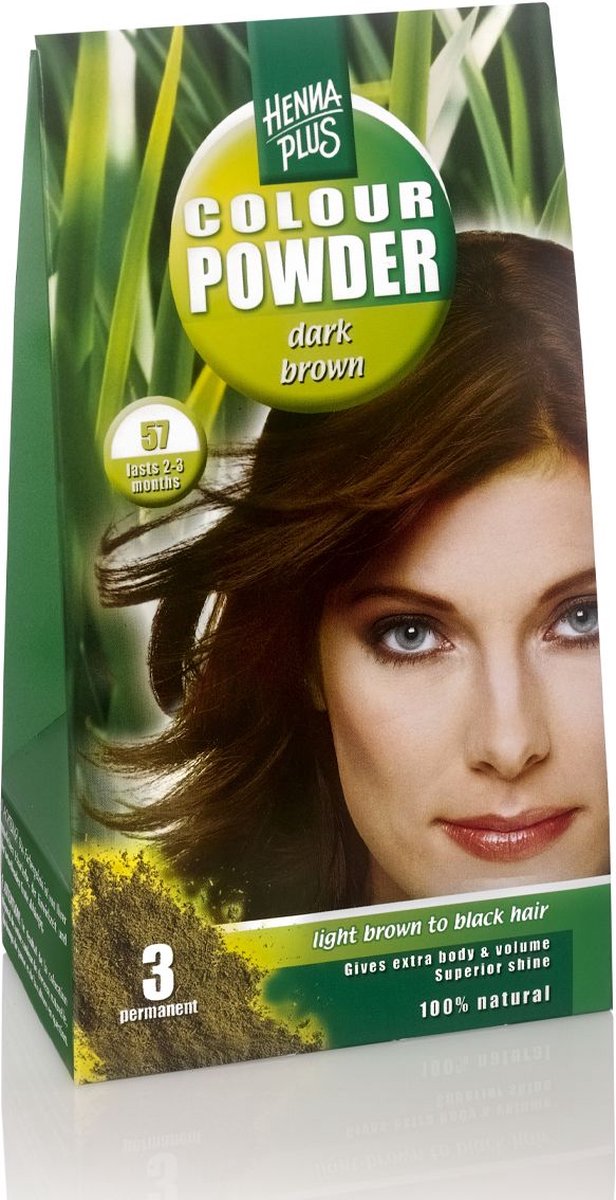 Hennaplus Coloured Poeder - Brown 58 - Haarverf | bol.com