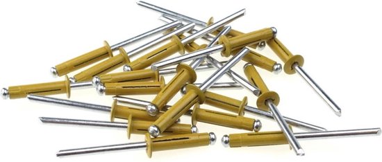 Moby - Kentekenplaatspreidnagel 4,8mm geel 3,0 - 9,0mm 20st. blister | bol