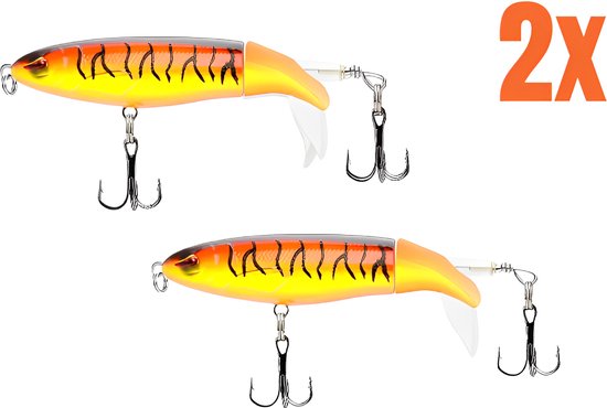 FortisCaston Whopper Plopper Oranje 2 stuks - Kunstaas - Lure - Plug ...