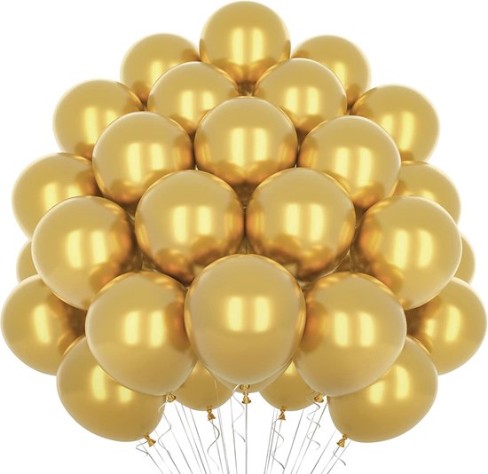 Ballonnen metal goud || Op werkdagen voor 16:00 besteld = de volgende ...