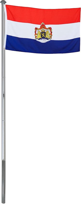 BRUBAKER Aluminium Vlaggenmast 6m - incl. Nederlandse vlag 150 x 90 cm - grondhuls -... | bol