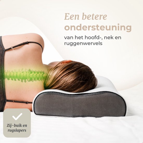 StudioSnuggle® Hoofdkussen - Orthopedisch Hoofdkussen - Traagschuim Hoofdkussen -... | bol