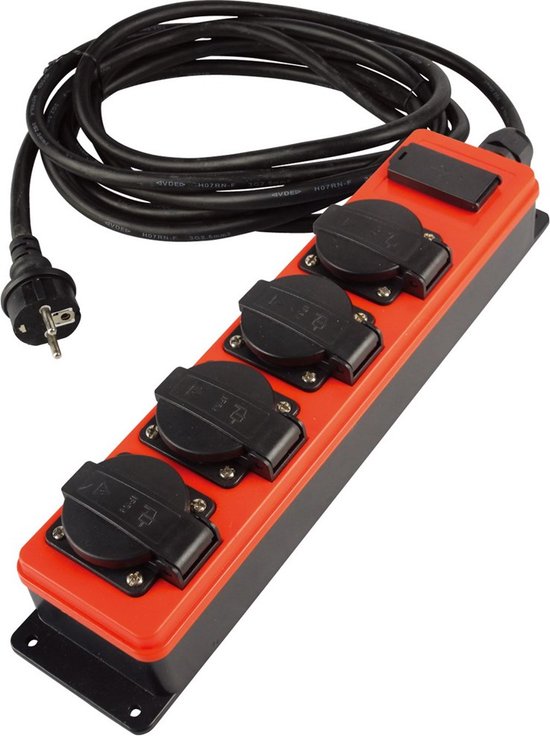 Qwatt Pro verdeeldoos - SocketMaster - 4 aansluitingen + 2x USB - 10 m ...
