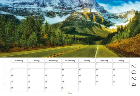 Huurdies - Canada Kalender - Jaarkalender 2024 - 35x24 - 300gms | bol