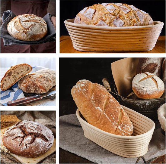 Broodtrommel, rijsmanden om brood te bakken, ovaal, diameter 27,6 cm ...