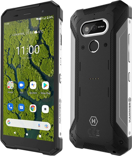 Smartphone HAMMER Explorer Plus Eco IP69 Lange autonomie 5000mAh zilver ...