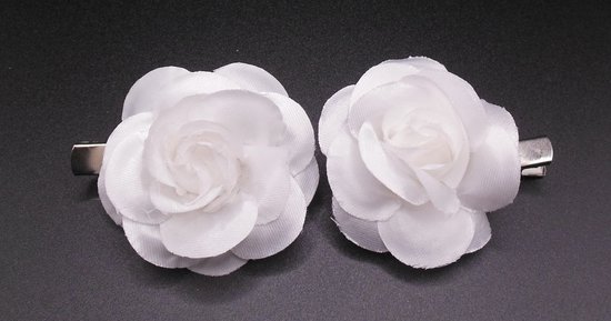 2 roosjes klein met duckklem wit | bol.com