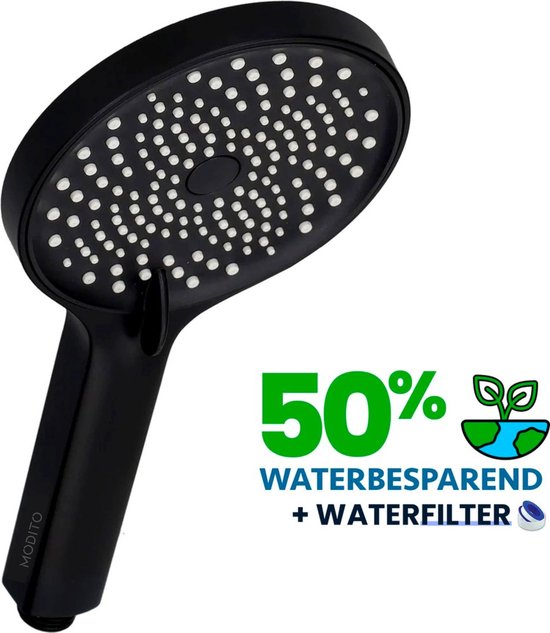 Modito waterbesparende douchekop - Regendouche - 50% waterbesparing - 3 ...