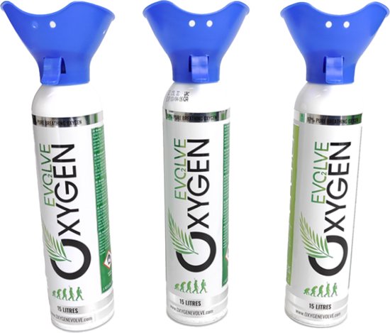 Evolve Oxygen 3x 15L - Pure Zuurstof (97%) - Zuurstoffles | bol.com