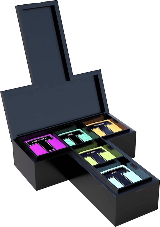 Unieke design theedoos in de vorm van een T | Theekist 5 vaks | Kerst ...
