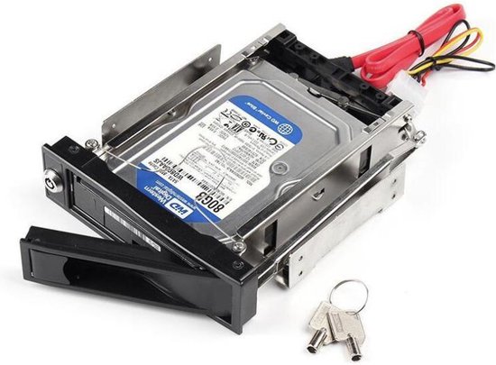 NÖRDIC - RAM-104 - 5,25" Mobiel rek voor 1 x 3,5" SATA / SAS HDD | bol