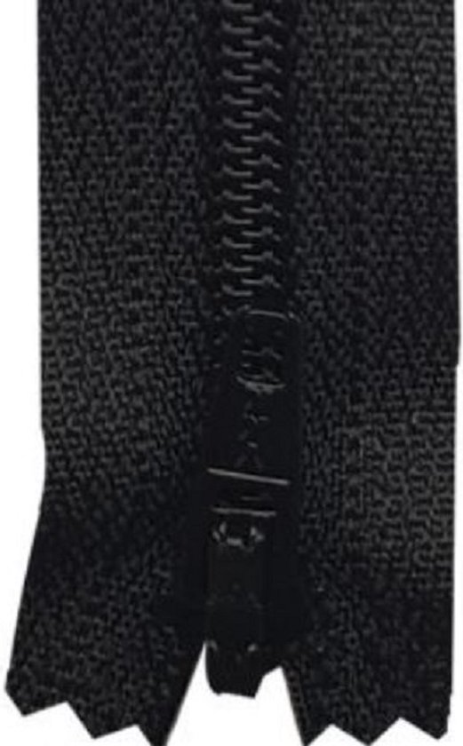 YKK broekrits - Nylon rits - 35cm - Niet deelbaar - Zwart - 3mm | bol