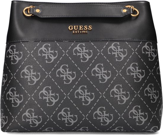 Guess Berta Elite Society Carryall Handtassen Dames - Zwart - Maat ONESIZE | bol.com