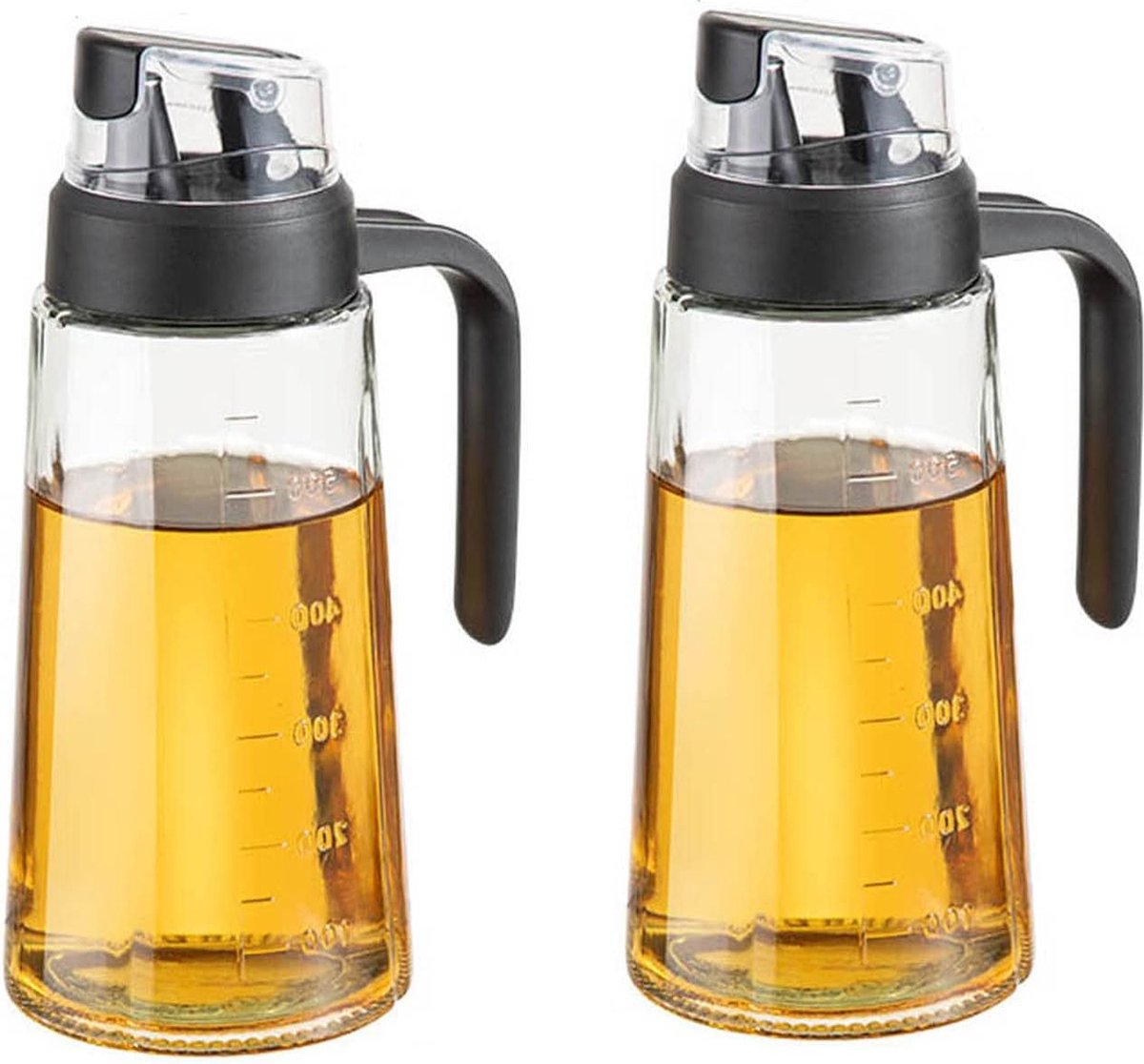 Oliefles glazen flessen 630 ml, azijn en oliedispenser glazen fles met ...