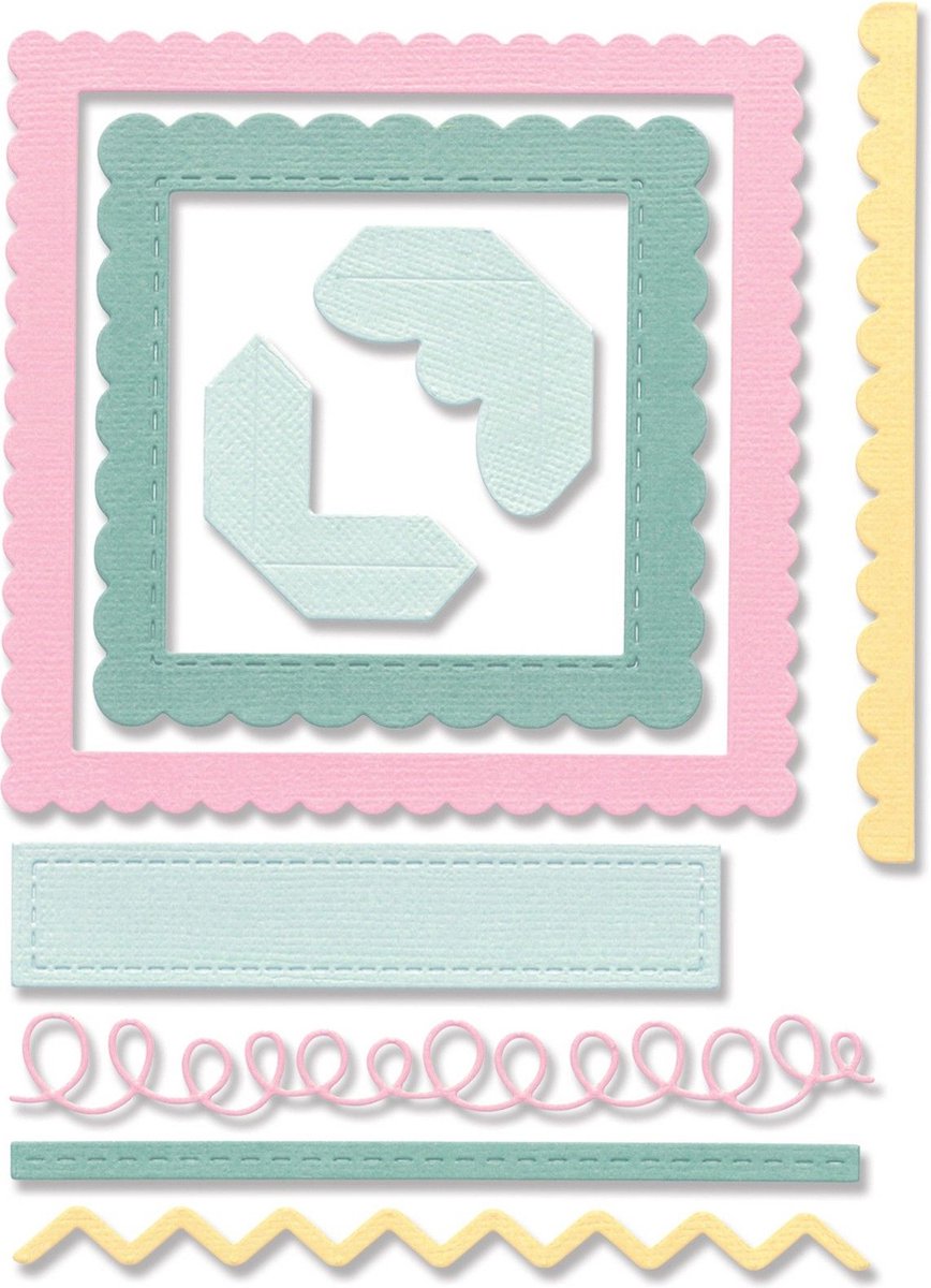 Sizzix Thinlits Die Set Fabulous Frames & Borders by Debi Potter | bol.com