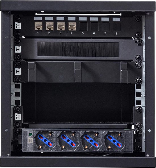 Hirschmann Multimedia 10 inch 6U patchkast met glazen deur 300x300 ...