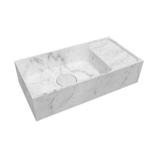 Balmani Dama fonteintje 42 x 21 cm Carrara marmer | bol