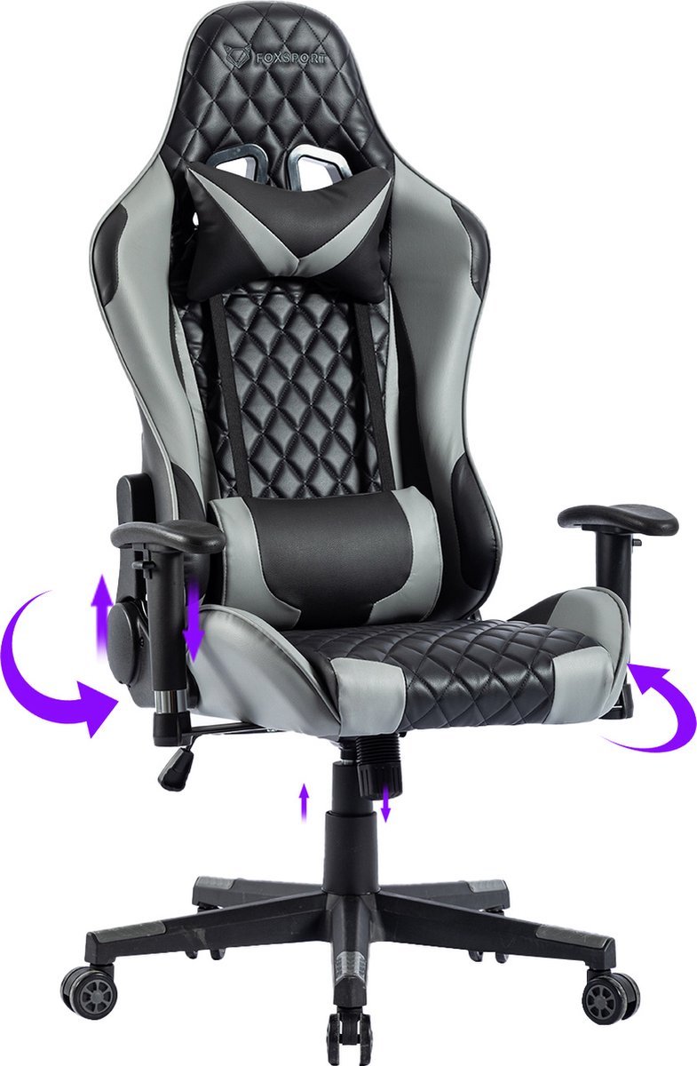 FOXSPORT Game Stoel - Gaming Stoel - Gaming Chair - Bureaustoelen ...