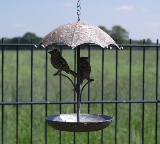 Vogelbadje hangend Metaal Rond Vogelschaal voor buiten ...