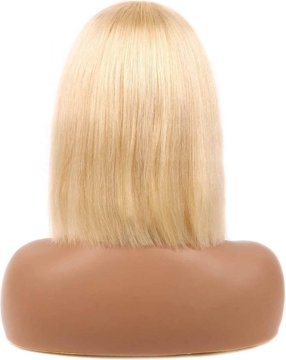 Gratyfied - Pruiken Dames Echt Haar - Pruik Blond - Pruiken Dames Kort ...