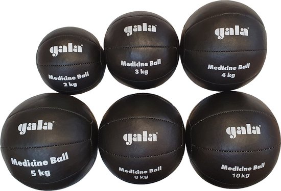 Gala Medicine Ball - Medicijn bal - 1,5 kg - Zwart Leer | bol