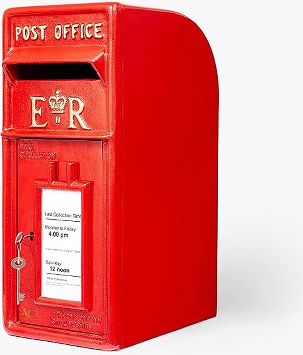Boîte aux lettres Royal Mail – Boîte aux lettres rouge ER avec serrure ...