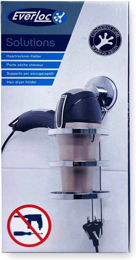 Everloc - Fohn houder - schroefloos | bol