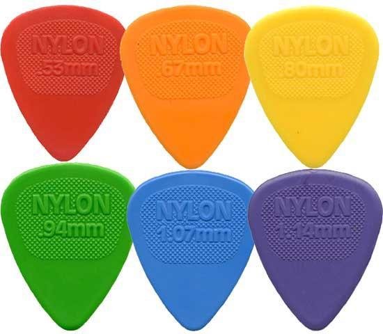 Dunlop plectrum Nylon Midi pick SET 0.53 mm - 1.14 mm 6-pack | bol.com