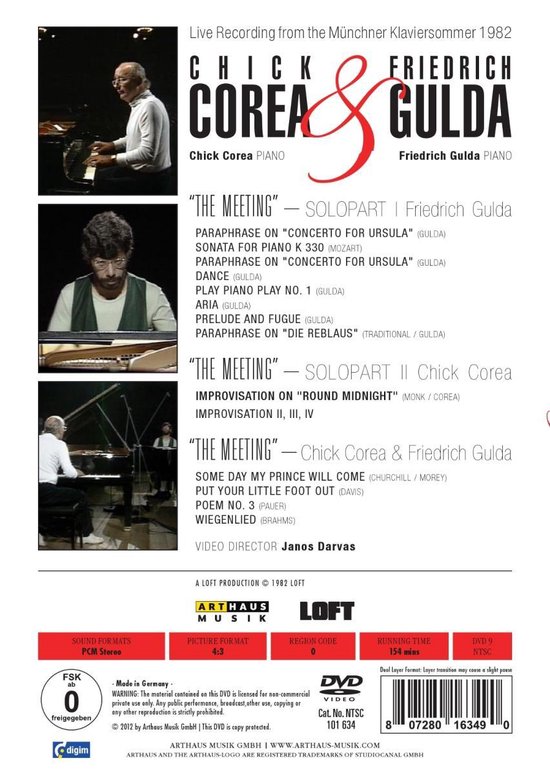 Chick Corea & Friedrich Gulda Munch (Dvd) | Dvd's | bol.com