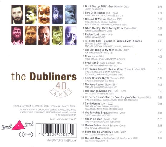 The Dubliners - The Dubliners 40 Jahre (CD), The Dubliners | CD (album ...