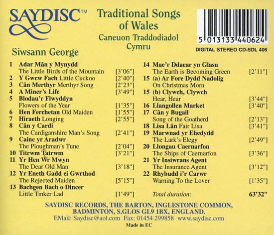 Siwsann George - Traditional Songs Of Wales (Caneuon Traddodiadol Cymru ...