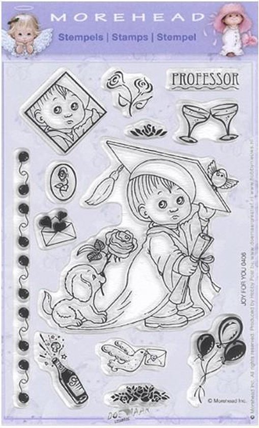Clearstamp Morehead, Joy for You Professor, 10x15 cm. | bol