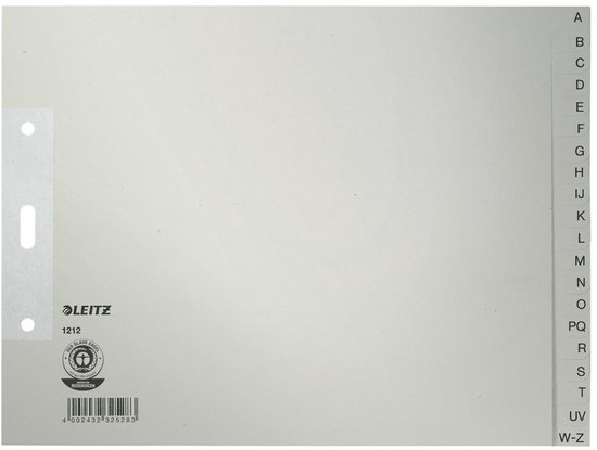 Leitz Tabbladen A4 Dwars - Karton - AZ index - Grijs - Dwars | bol