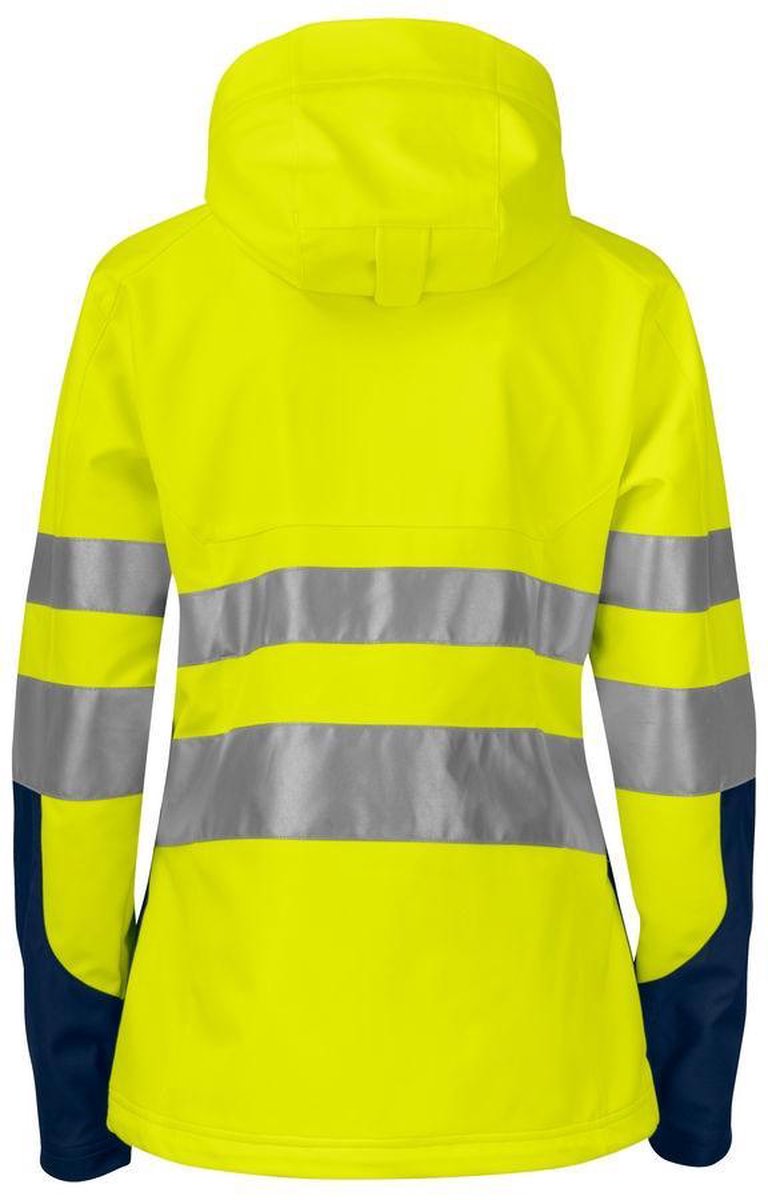 Projob 6423 Dames Softshell jas Geel/Marineblauw maat XXL | bol.com