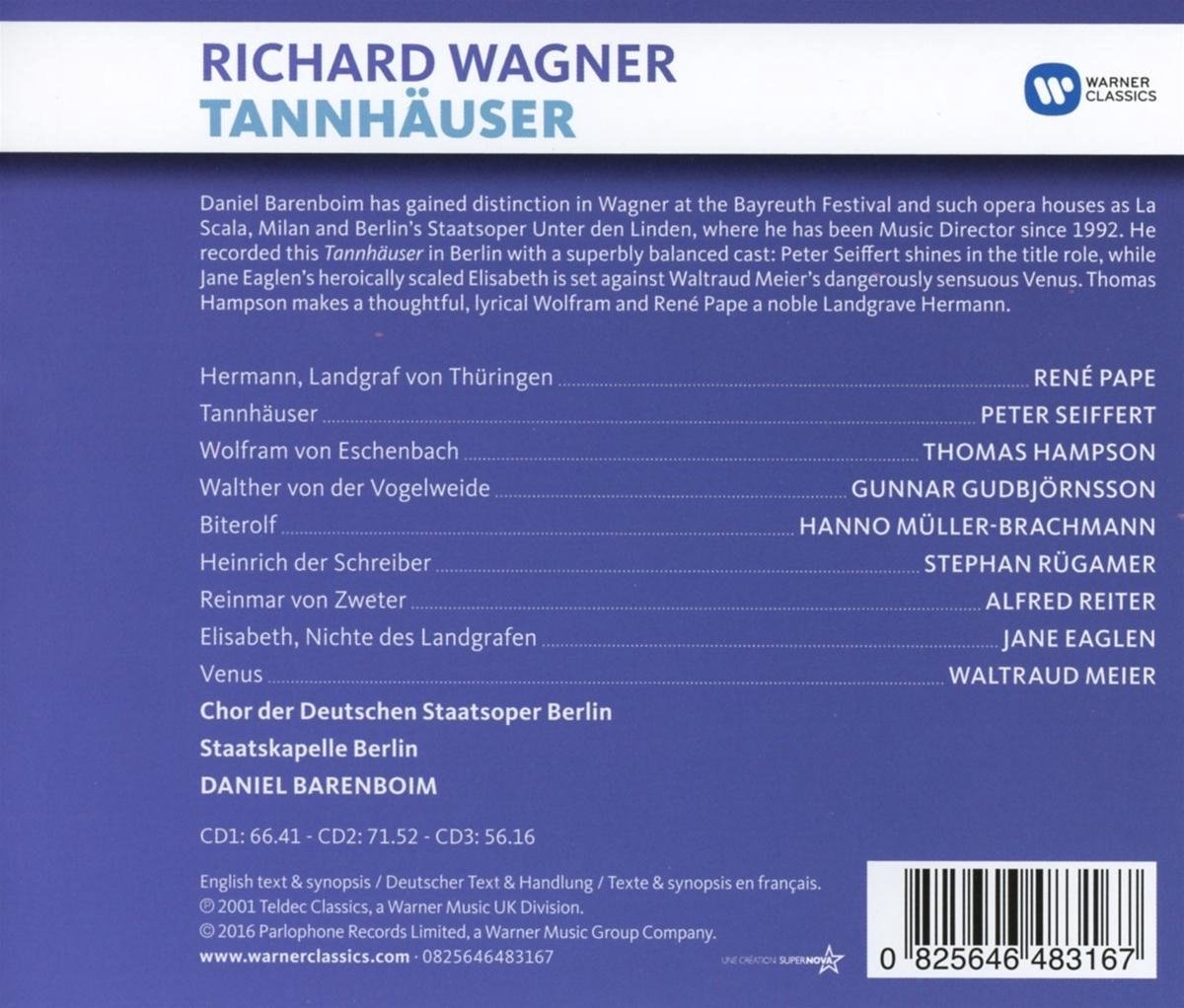 Wagner: Tannhauser (Home Of Opera), Barenboim,daniel | Muziek | bol