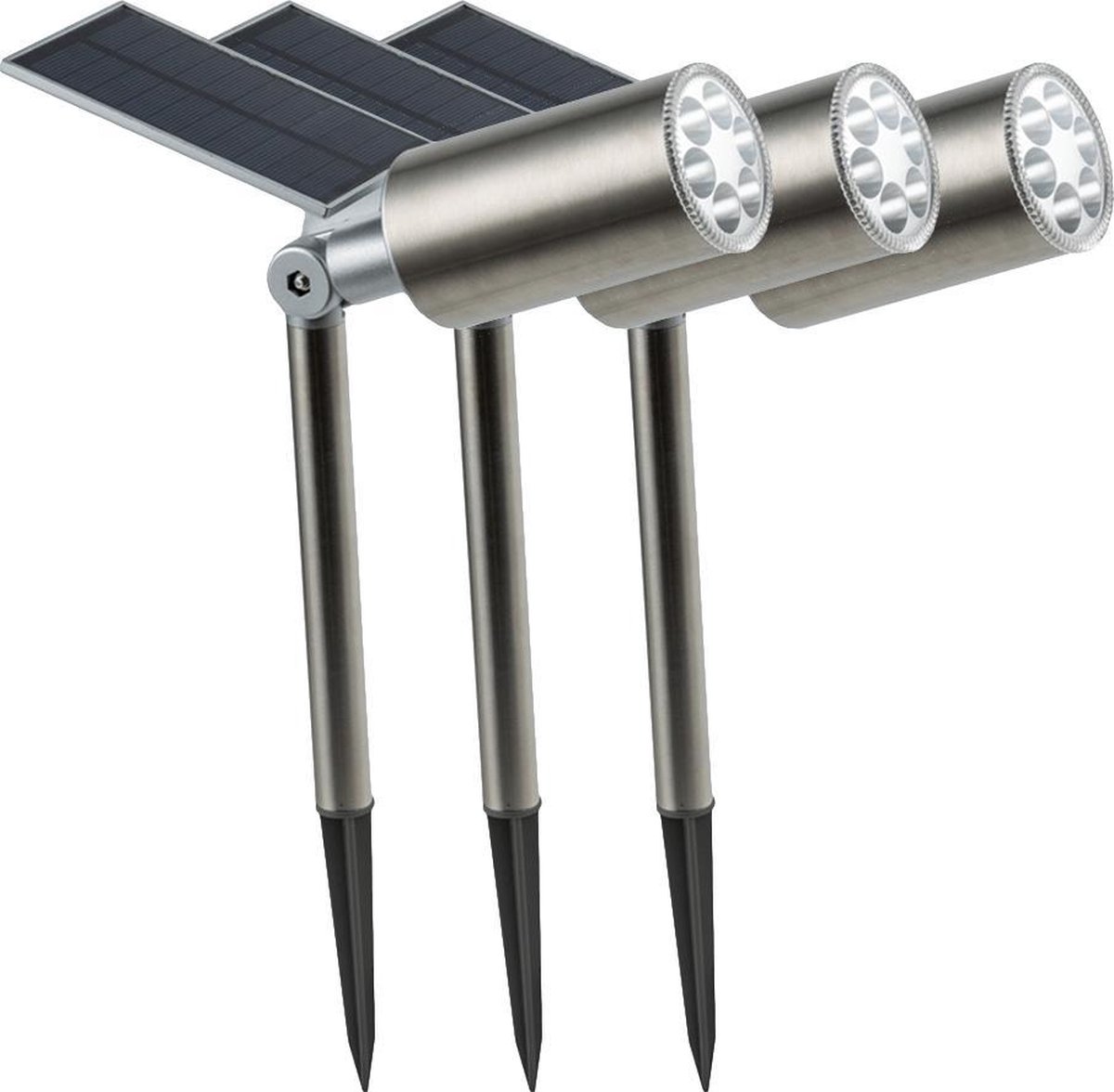 Solar tuinlamp 'Accent' – Voordeelset van 3 stuks - Warm wit licht ...