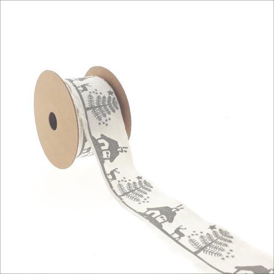 Premium Kerstlint - Versierlint - Inpaklint - Katoen - 20 Meter - (4 ...