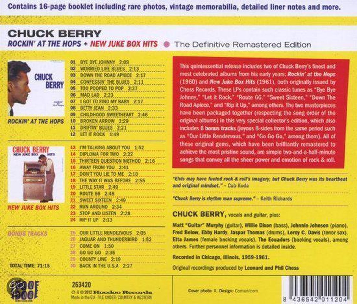 Rockin At The Hops / New Juke Box Hits, Chuck Berry | CD (album ...